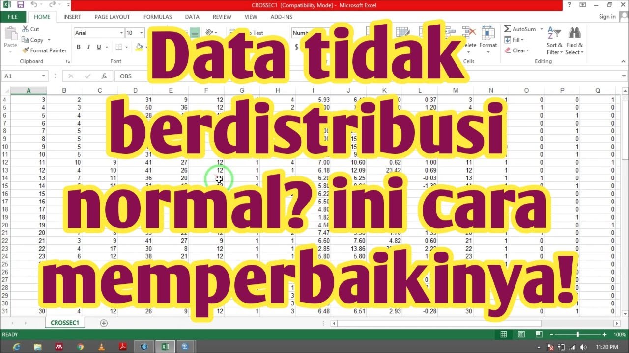 CARA MENGOBATI DATA TIDAK BERDISTRIBUSI NORMAL DENGAN TRANSFORMASI DATA ...
