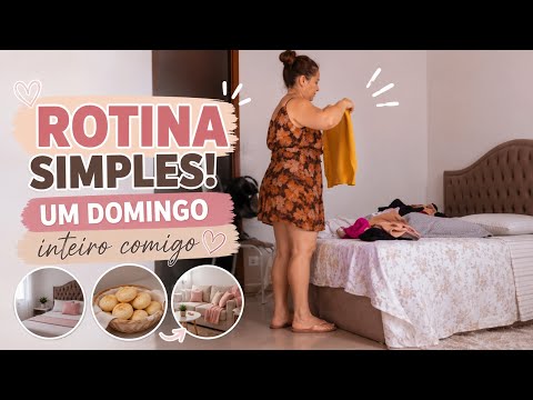 ROTINA SIMPLES EP29: UM  DOMINGO  INTEIRO COMIGO /LIMPEZA DA CASA/ FIZ PIZZA...