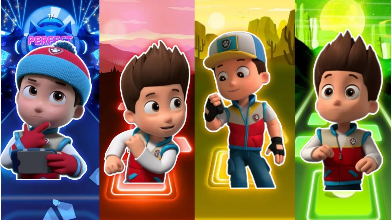 PAW PATROLL RYDER 🆚 RYDER 🆚 RYDER 🆚 RYDER 🎶 TILES HOP EDM RUSH - YouTube