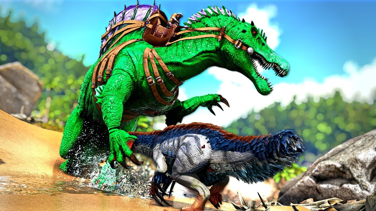 Hatching A Pair of INCREDIBLY POWERFUL SPINOSAURUS! | ARK MEGA Modded ...