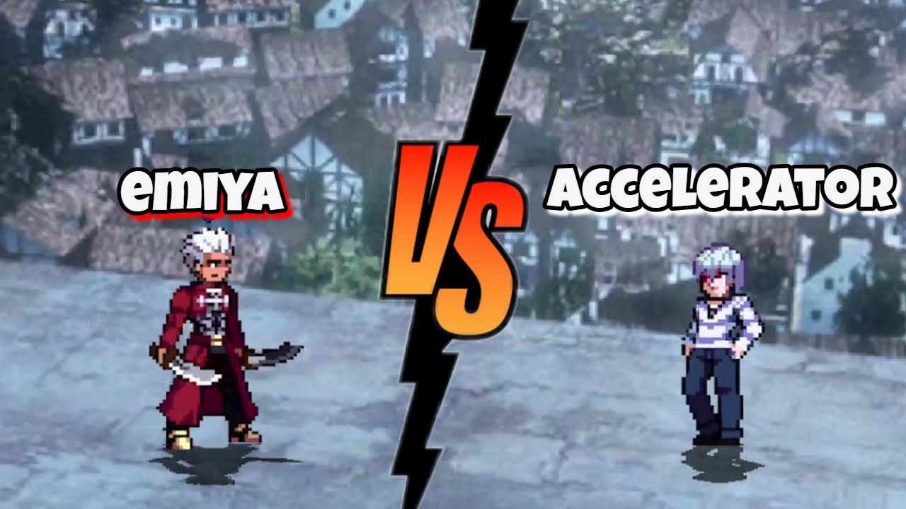 Emiya Vs Accelerator fate x toaru majutsu no index fights / mugen - YouTube