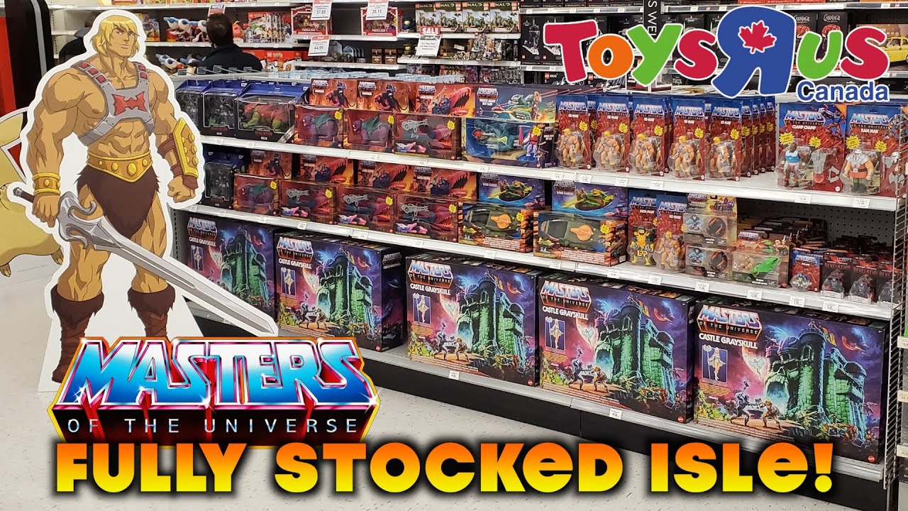 Fully Stocked Masters of the Universe Island at Toys R Us Canada - YouTube