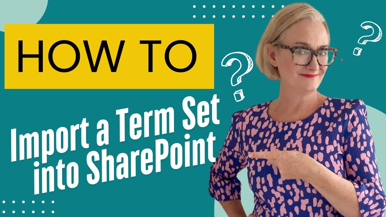How to import a term set into sharepoint - YouTube