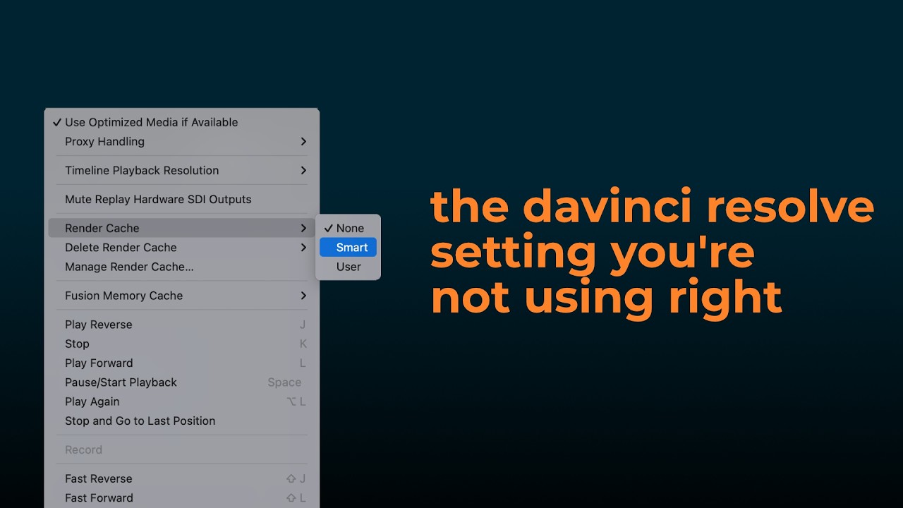 Fix Choppy Playback: Master Render Cache Settings in DaVinci Resolve - YouTube