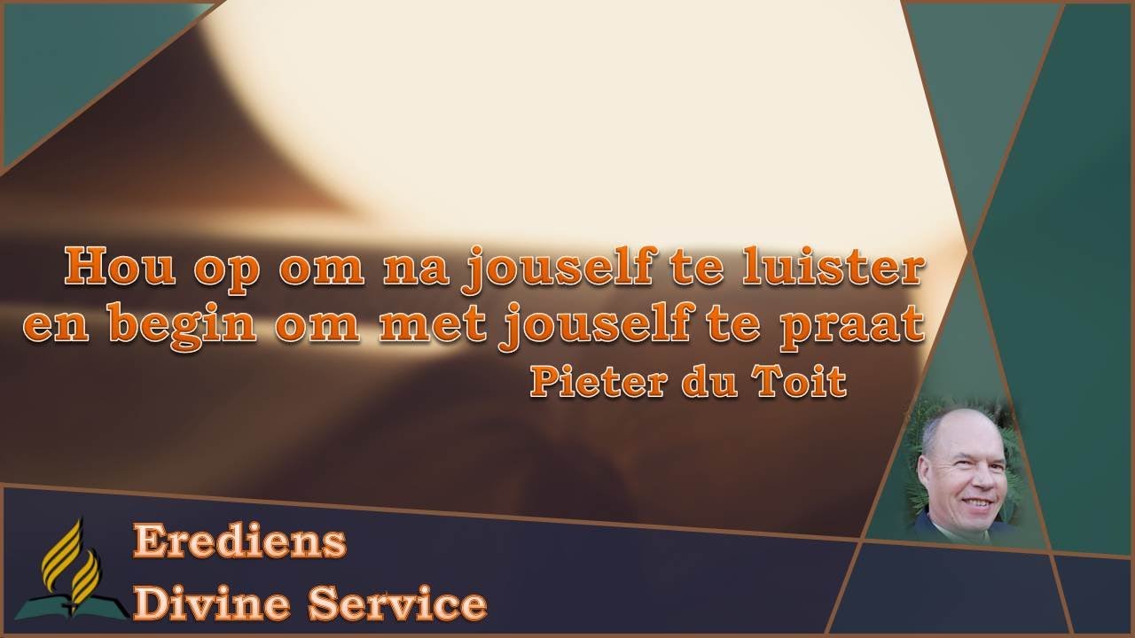 Hou op om na jouself te luister en begin om met jouself te praat ...