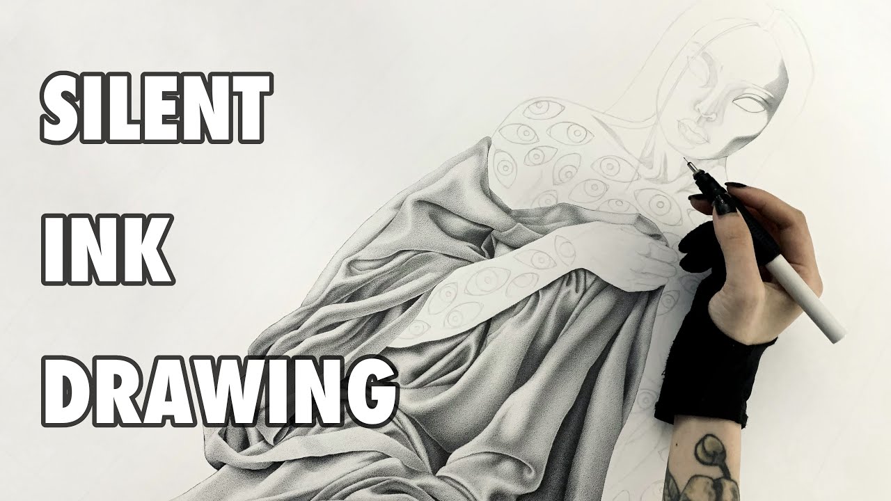 Silent Ink Drawing Session 46 [No Mic/Music] - YouTube