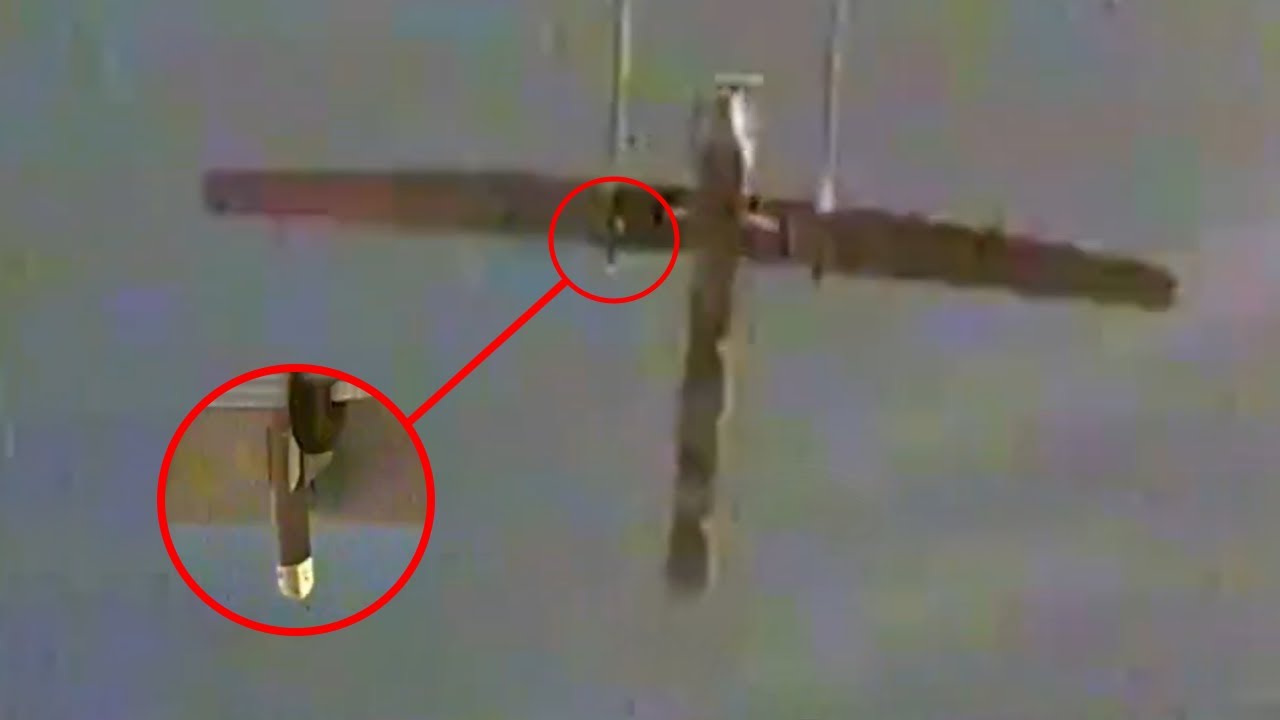 Drone Destroy Forpost Carrying Two KAB-20 Bombs - YouTube