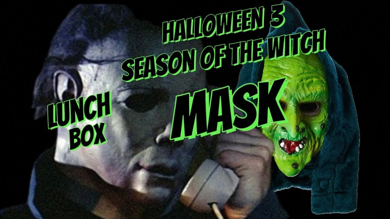 HALLOWEEN 3 season Of the Witch Mask review & Myers lunch Box - YouTube