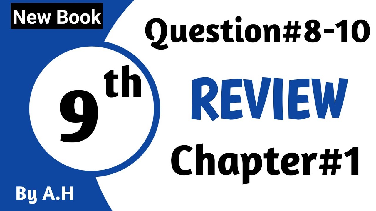 review ch1 math new book question-8,9,10 by ah | 9th math new book ...