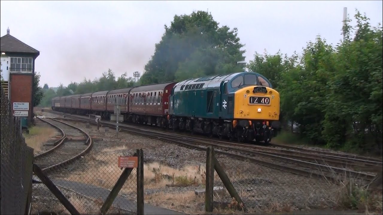 Class 40 345 & 57315 at rear passing Stourbridge Junction, 07/06/12 ...