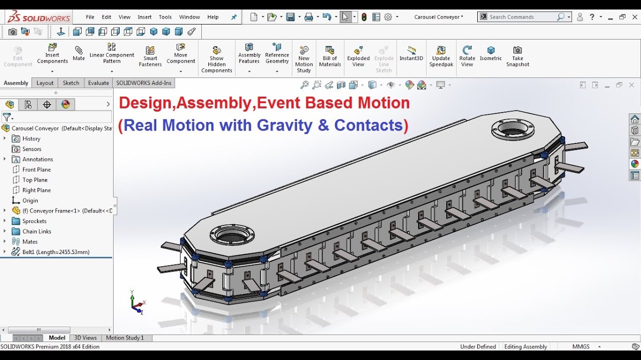Horizontal carousel conveyor design assembly and motion study in ...