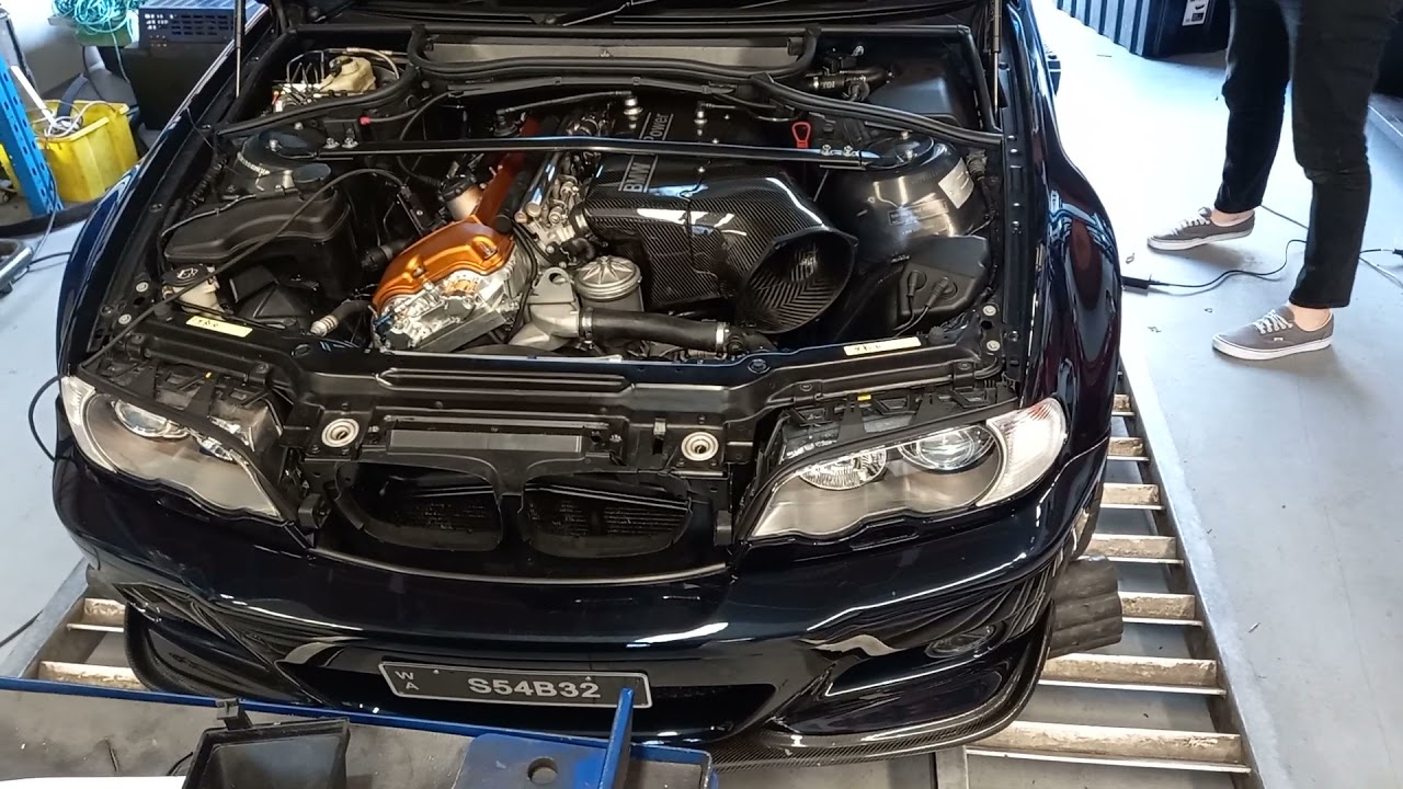 E46 M3 Dyno - Fresh home built s54! - YouTube