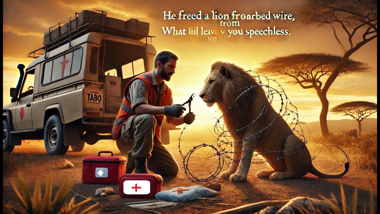 He Freed a Lion from Barbed Wire, What the Lions Do Next Will Leave You ...
