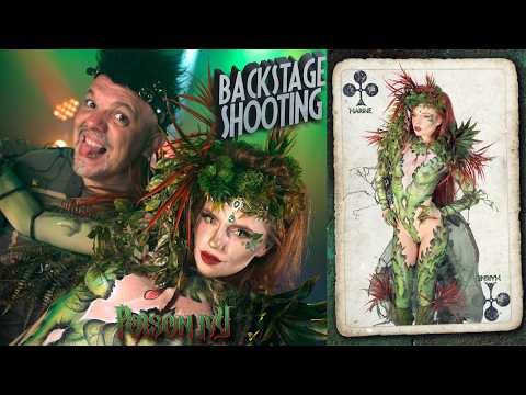 Poison Ivy : Bodypainting by Jeff Mougenot (Model Marine) Backstage shooting & making of