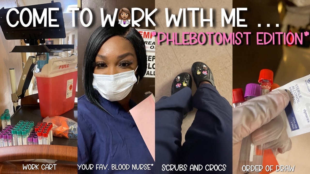 COME TO WORK WITH ME | *PHLEBOTOMIST EDITION* | PRETTYGIRLCAH - YouTube