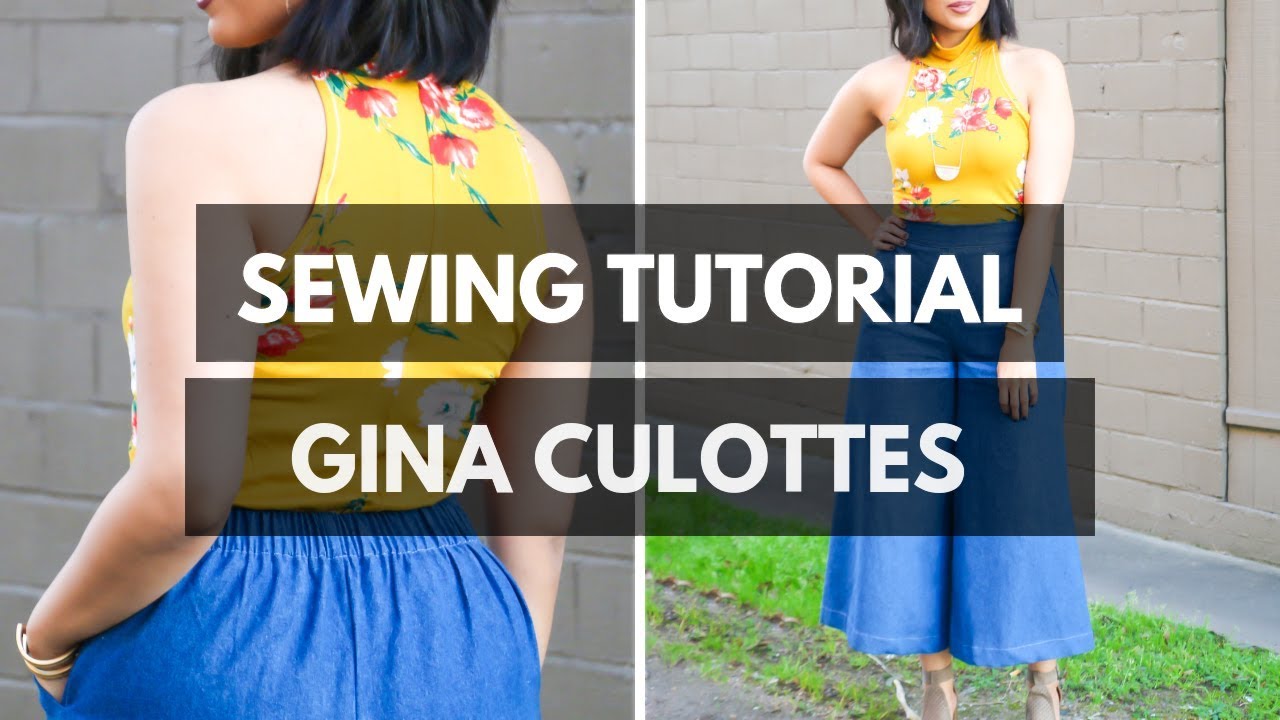 WIDE LEG CULOTTES SEWING TUTORIAL | PDF GINA SEWING PATTERN — ROSY PENA ...