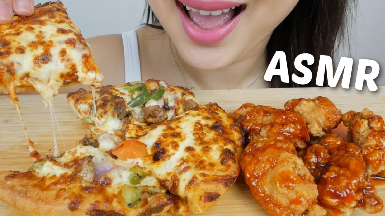 ASMR Personal Pan Pizza Supreme Meat lover, Cheese and Veggies with ...