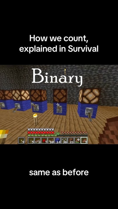 How to count in Minecraft. #minecraft #redstone #gamifiedlearning #decimal #binary - YouTube