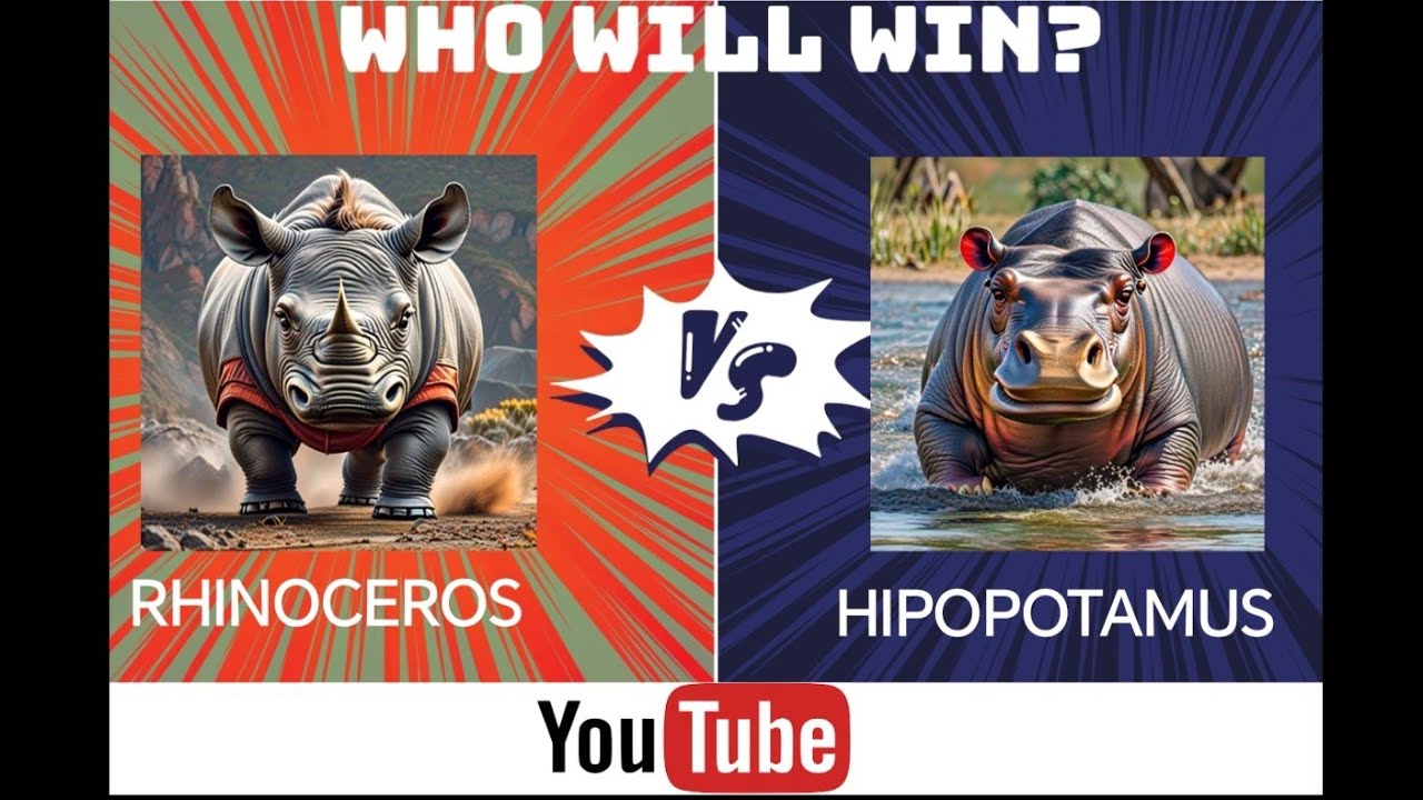 Who would win on a battle (RHINOCEROS vs. HIPPOPOTAMUS ) - YouTube