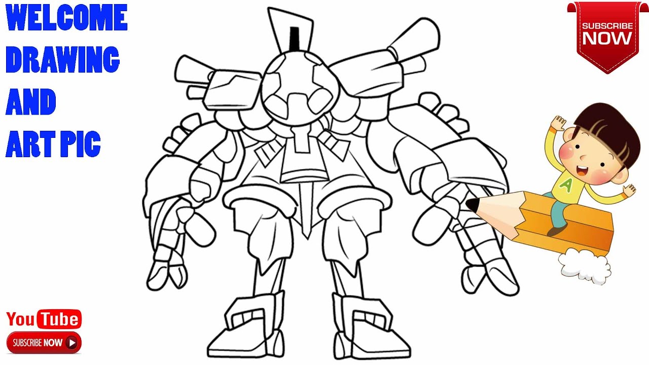 HOW TO DRAW-CUTE ROBOT-BOBOIBOY ROBOT-EASILY|DRAWING AND ART PIC - YouTube