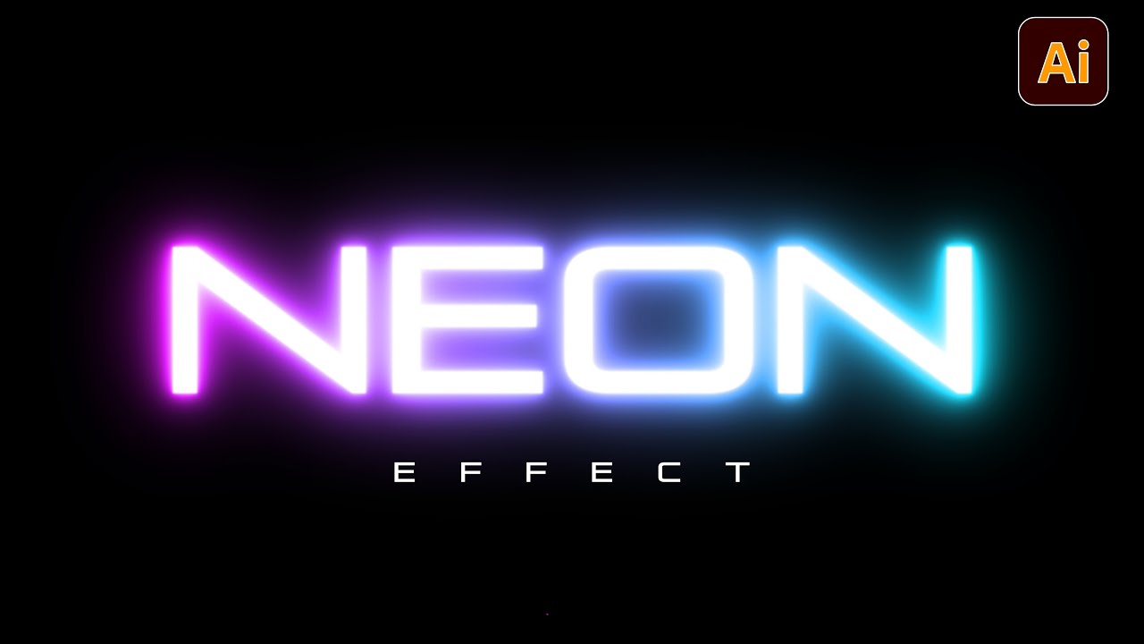 Neon Glow Effect in Illustrator | Neon Effect | Illustrator Tutorial ...