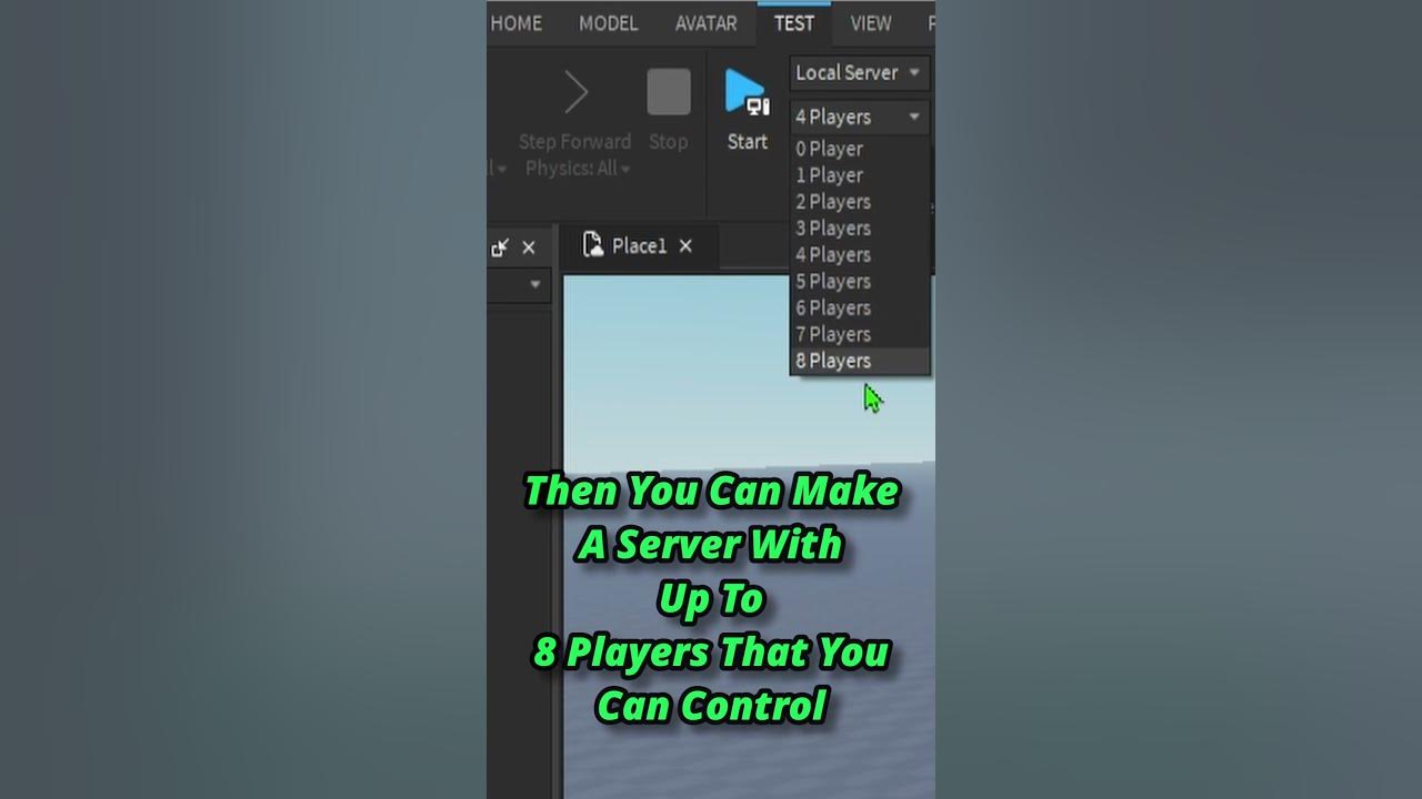 How To Make A Test Server In Roblox Studio #roblox #robloxgamedesign # ...