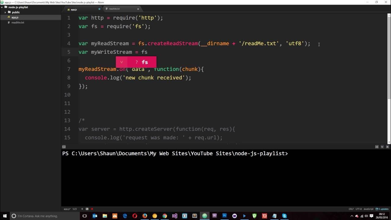 Node JS Tutorial for Beginners #15 - Writable Streams - YouTube