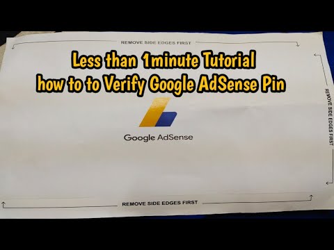 How to Verify Google AdSense Pin | Easy tutorial how to Verify Google AdSense Pin #shorts - YouTube
