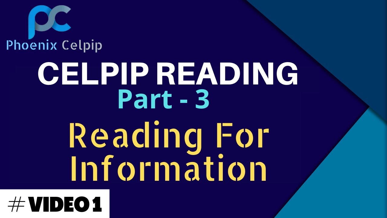 Celpip Reading Part - 3 (READING FOR INFORMATION) | With answers ...