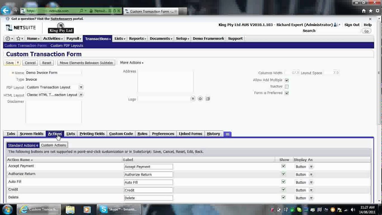 NetSuite "Buttons" by BM Online - YouTube