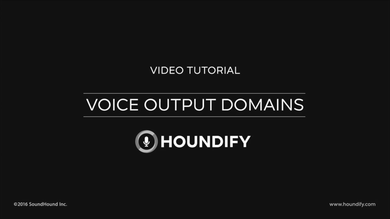 Tutorial - Voice Output Domains - YouTube