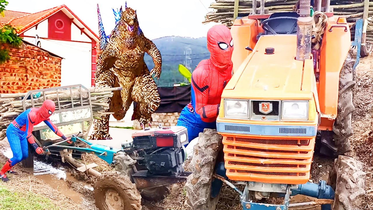 Spider-Man Tractor | Compilation of the best funny moments | funny ...