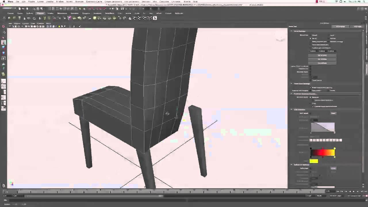 chair speed modelling in Maya 2011 - YouTube