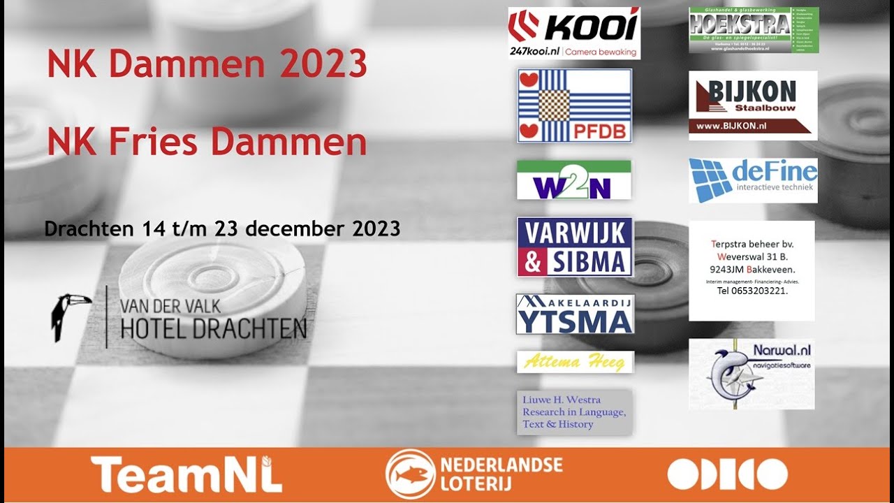 Ronde 13 NK Dammen 2023 Livestream speelzaal - YouTube