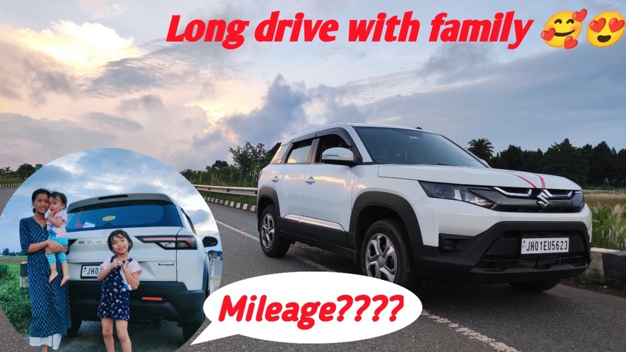 Mileage of Brezza lxi 2022 || Long drive 🚘 ||Learning driving in Brezza ...
