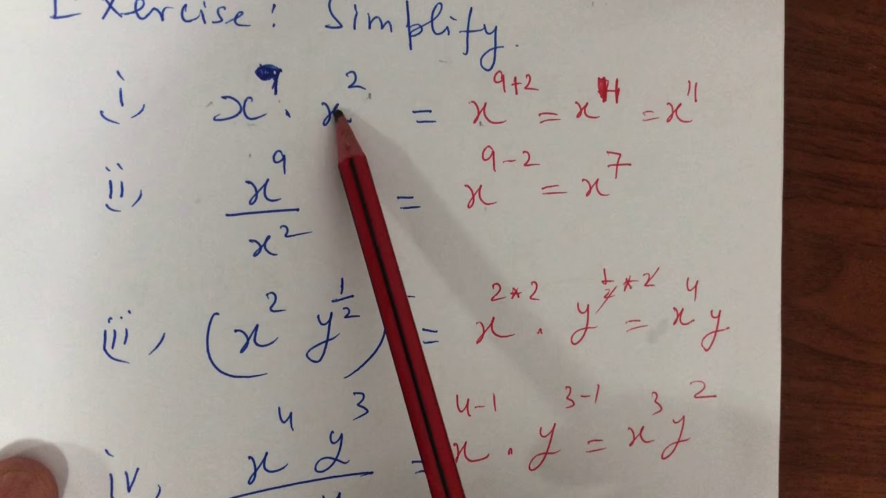 MATH 103 Indices Rules YouTube MATH 103 Indices Rules YouTube
