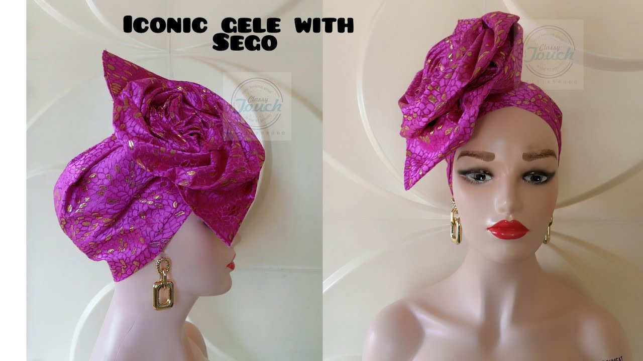 Iconic gele with sego || Rose autogele with sego - YouTube