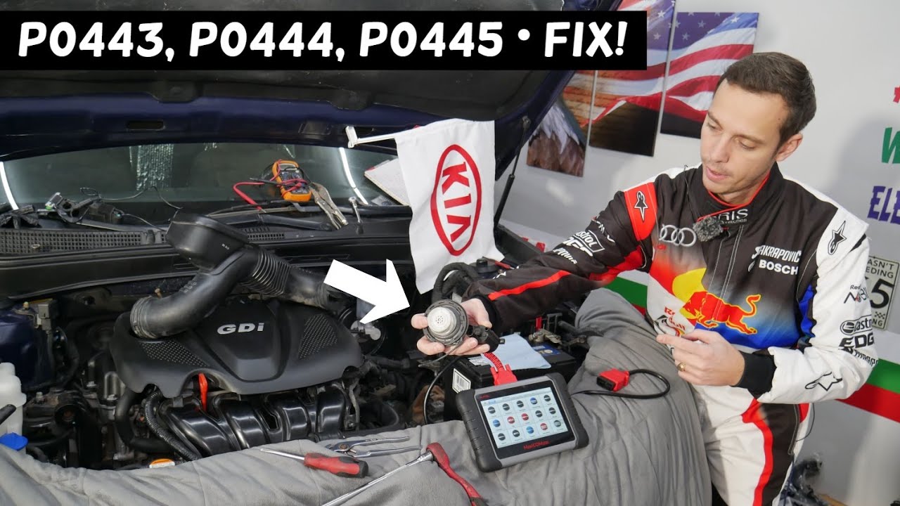 KIA CODE P0443 P0444 P0445 PURGE VALVE CODE FIX KIA SORENTO SPORTAGE kia-code-p0443-p0444-p0445-purge-valve-code-fix-kia-sorento-sportage
