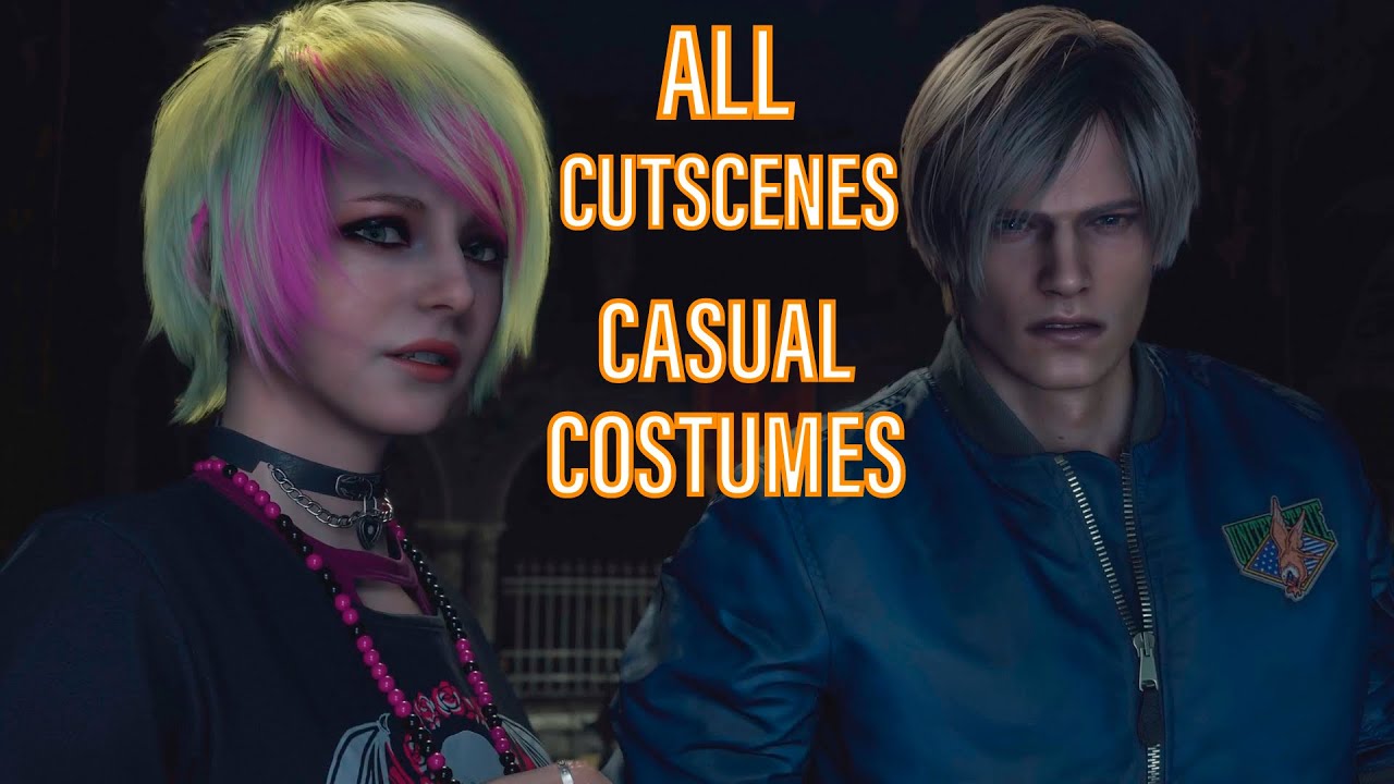 Resident Evil 4 Remake All Cutscenes With Casual Costumes - YouTube