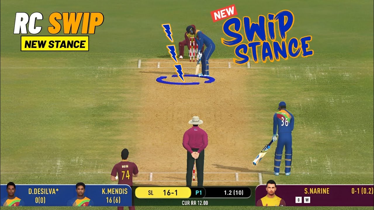 Real Cricket Swip New STANCE 😍 Ab Nikal Ke maro 🔥 Rc Swip New Update # ...