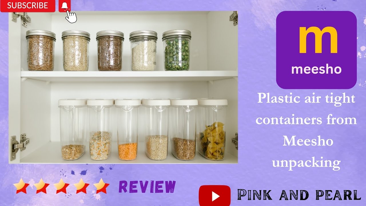 Plastic air tight containers unboxing | Glass like Plastic containers ...