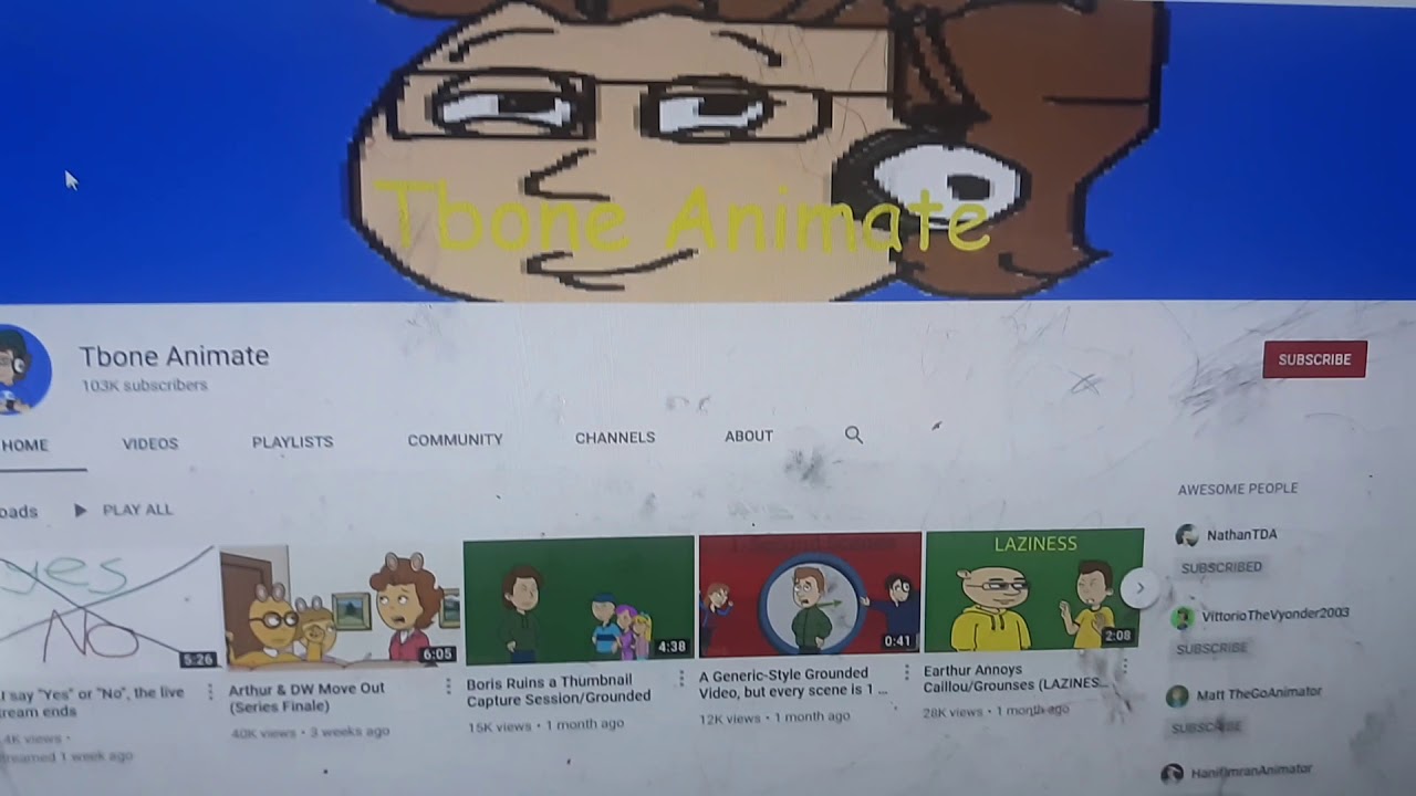 YES TBONE ANIMATE HAVE 103K SUBSCRIBERS - YouTube