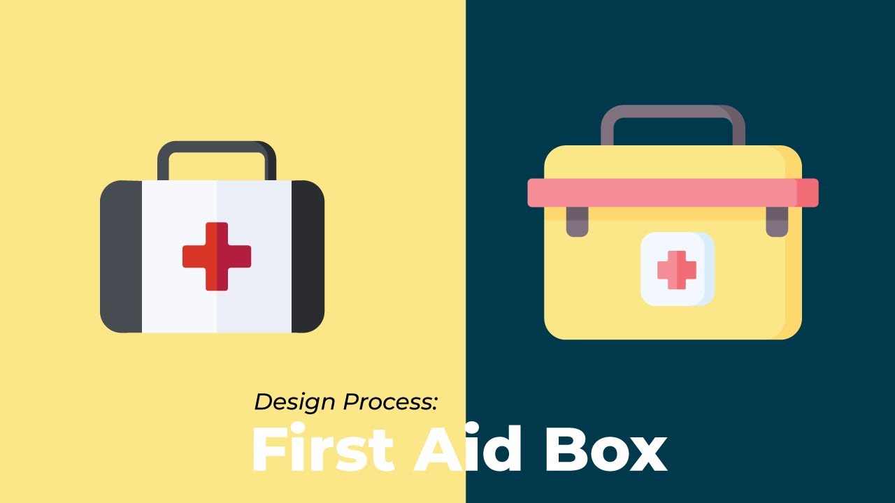 Design Process: How to Design First Aid Box Icon in Adobe Illustrator ...