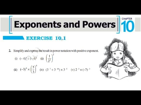 Exponents and Powers Class-8 Exercise 10.1 Q2 | Simplify and express the result in power ...