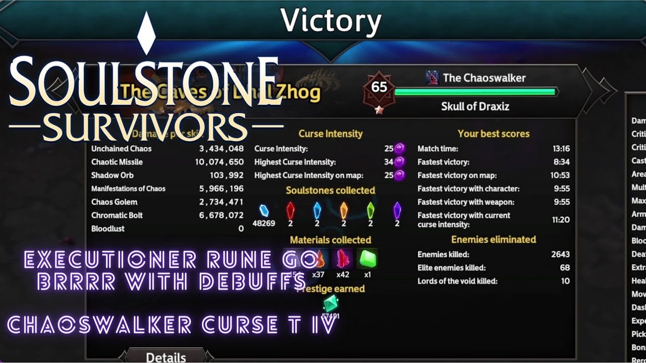 Soulstone Survivors - Executioner Rune go brrrr with debuffs ...