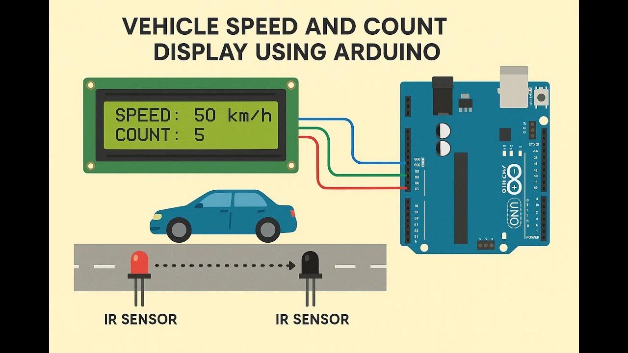 Vehicle Speed and count display using Arduino UNO and IR sensors - YouTube