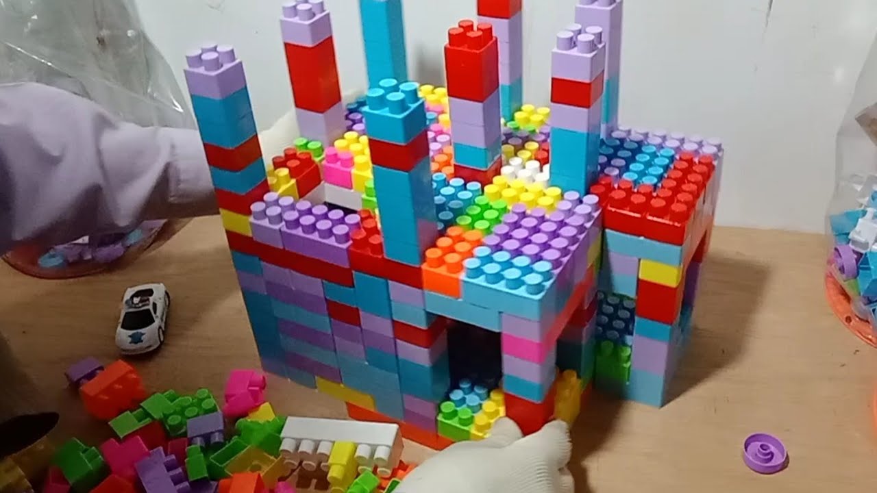 How to make a second floor building from Lego stacking toys - YouTube