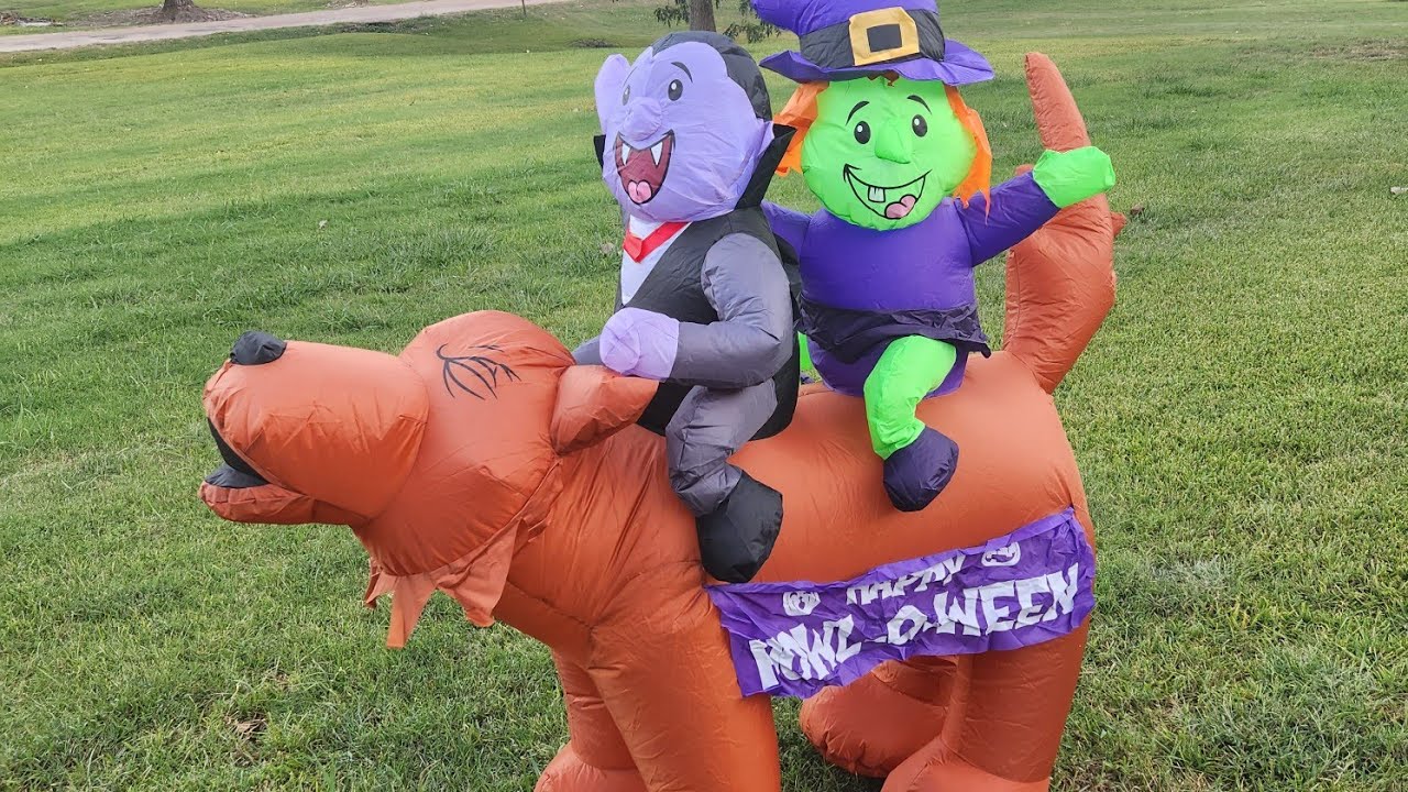 [NEW] 2023 Halloween Airblown inflatable. HAPPY HOWL-O-WEEN! Tractor ...