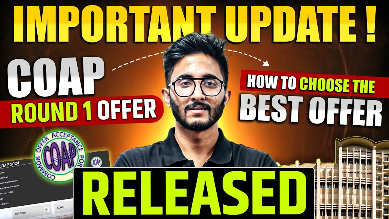 COAP Portal 2024: Important Update | IIT MTech | First Round Offer Released - YouTube