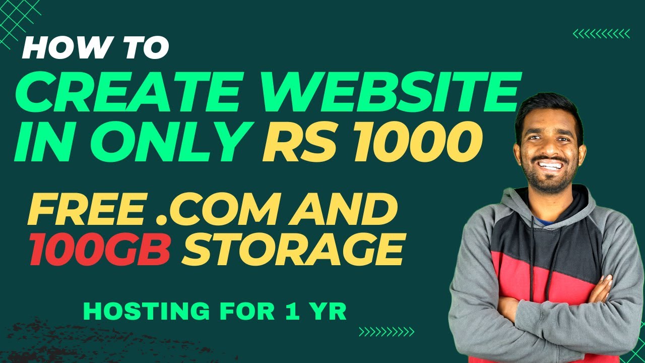How To Create a Website in Only Rs 1000 | Free com Domain With 1 Year ...